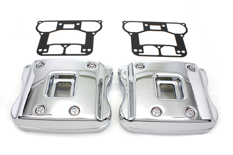 V-Twin - 42-0364 - Rocker Box Cover Kit Chrome