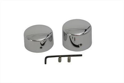 V-Twin - 44-0845 - Chrome Rear Axle Nut Cap Set