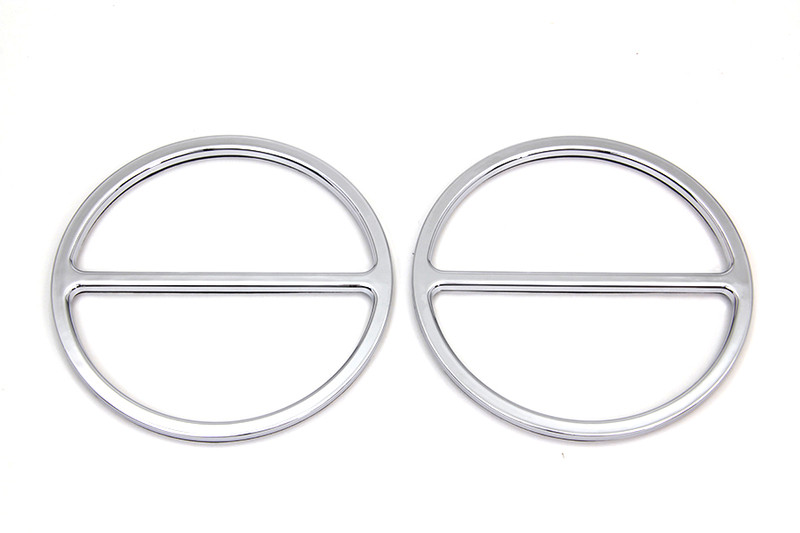 V-Twin - 49-0736 - Chrome Cross Bar Front Speaker Grill Set