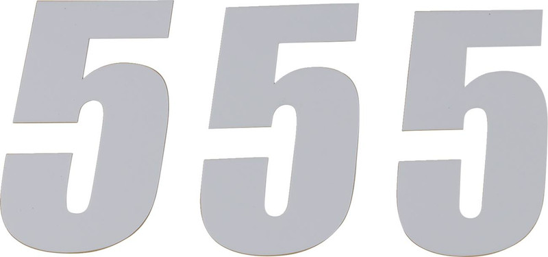 D'Cor Visuals - 43100856 - SX Plate Number - #5 - White - 6"
