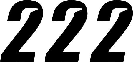 D'Cor Visuals - 43100873 - Slash Number Plate - #2 - Black - 6"