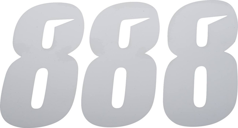 D'Cor Visuals - 43100929 - Slash Number Plate - #8 - White - 7"