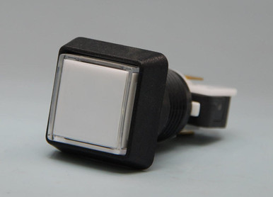 White Small Square IPB Lamp w/ .250 Microswitch - Game Exchange of Colorado