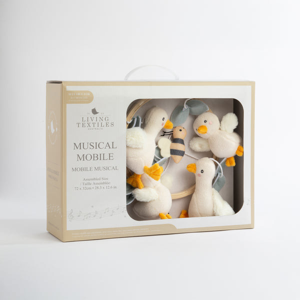 Living Textiles Musical Mobile Set - Goosey Goosey - Babies.co.nz