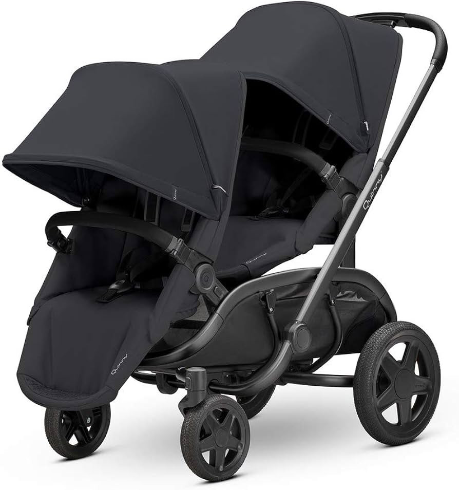 Quinny Hubb Double Stroller - Black/Black - Babies.co.nz