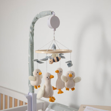 Living Textiles Musical Mobile Set - Goosey Goosey - Babies.co.nz