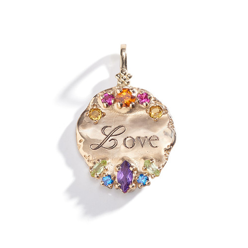 Gold Alchemy Love Personalized Medallion | Rainbow Gem Pride-Inspired ...