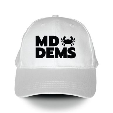 MD Dems Logo (White Baseball Cap) - Maryland Democratic Party Webstore
