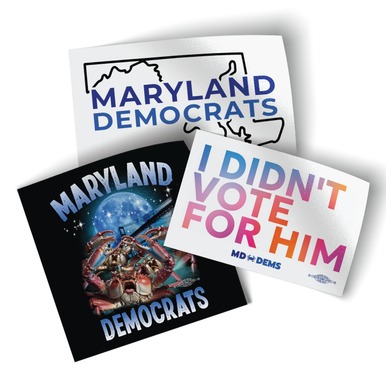 Maryland Dems Sticker Set (Vinyl Stickers -- Combo Pack of Three ...