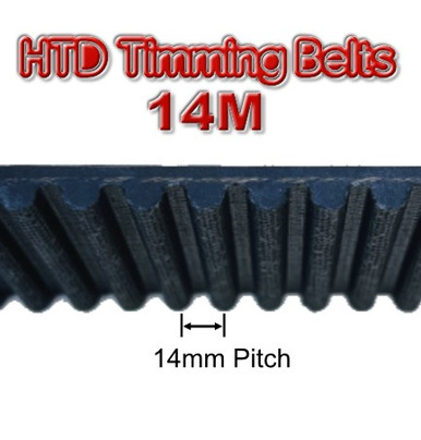 1414-14M-150 HTD TIMING BELT 14M - 1414 mm (55.67 in) Pitch Length and ...