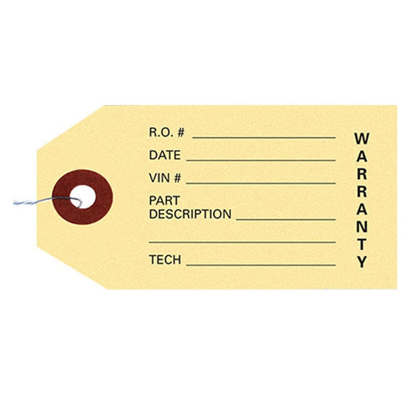Warranty Tag - Dealermarket