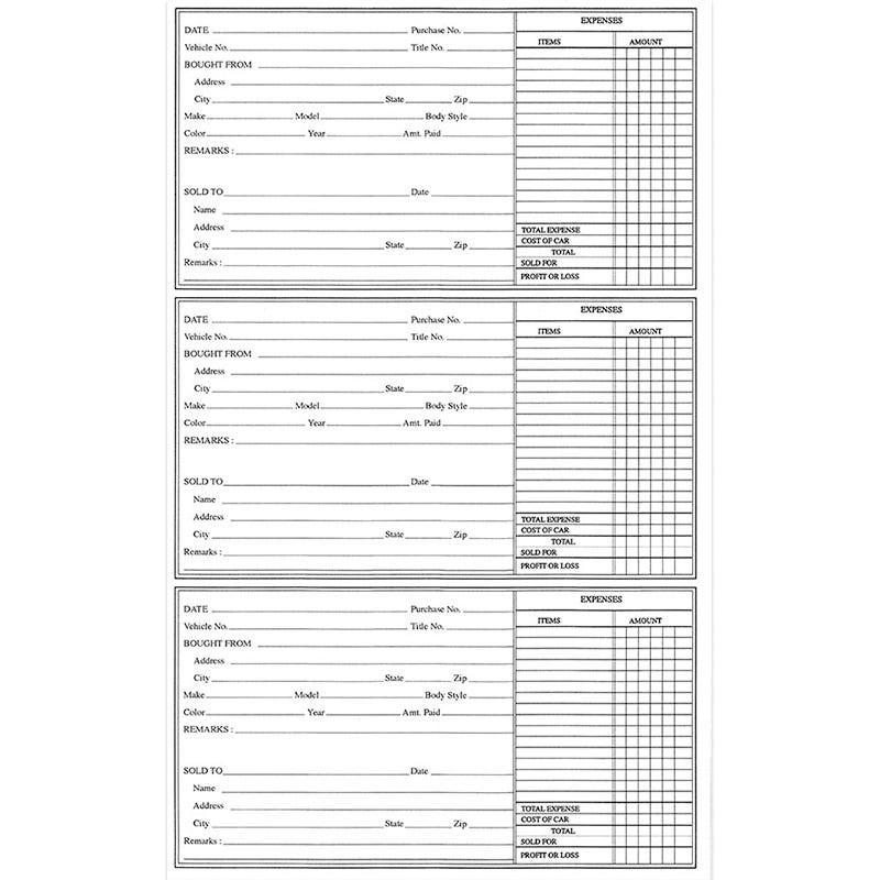 Official Used Car Inventory Record Book | Police Book Car Dealer ...