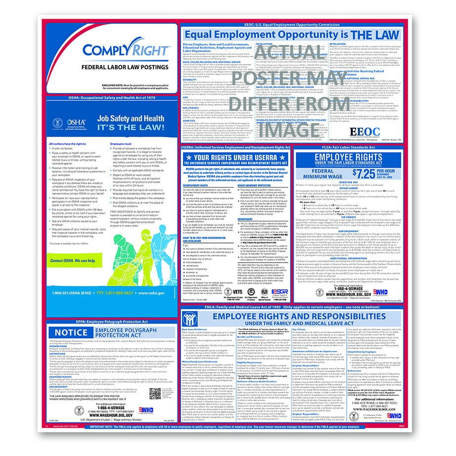 ComplyRight Federal Labor Law Poster - English