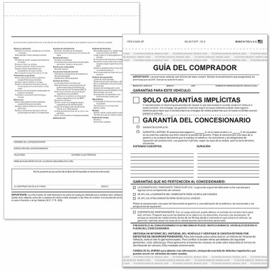 Spanish 2-Part Buyers Guides - Implied Warranty