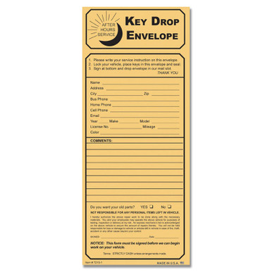 Key Drop Envelope