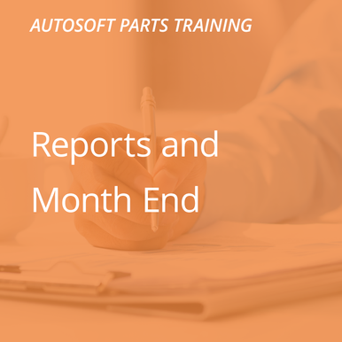 Autosoft Training: Reports and Month End Training