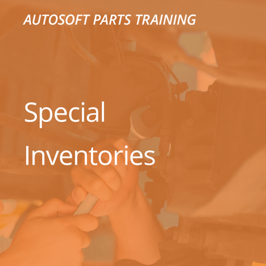 Autosoft Training: Special Inventories Training