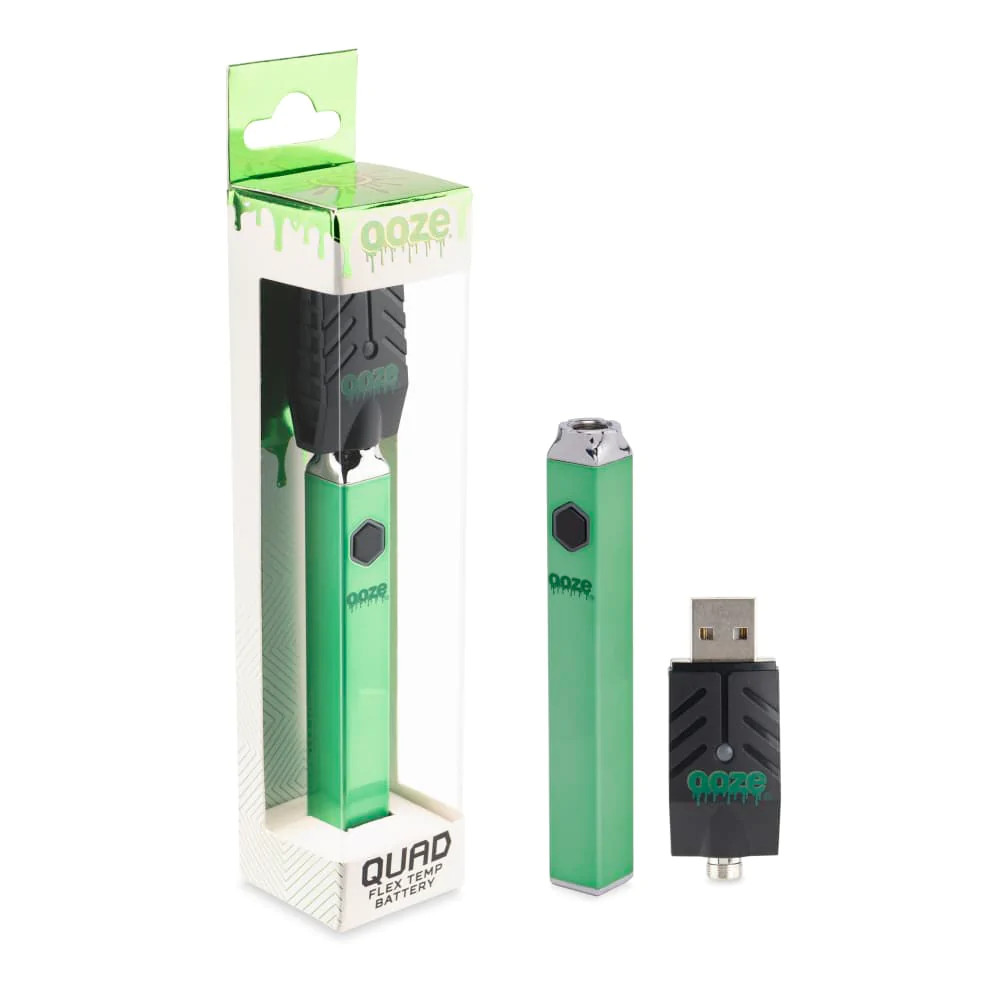 OOZE QUAD 510 THREAD 500mAh SQUARE VAPE PEN BATTERY with USB CHARGER ...
