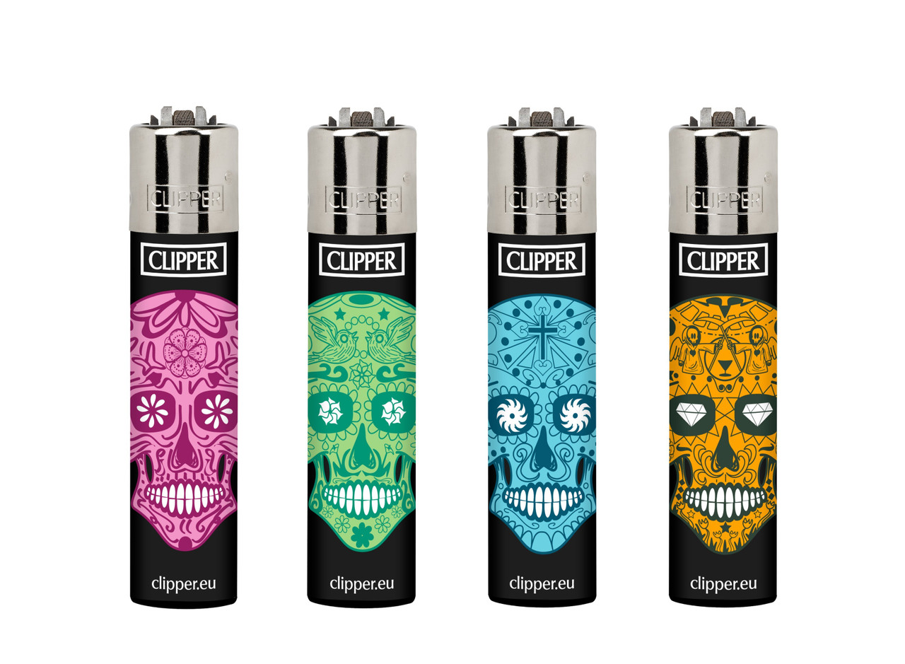 CLIPPER - LIGHTER (CP11) SUGAR SKULLS | DISPLAY OF 48 (MSRP $each) - FS ...