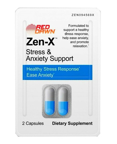 ZEN-X STRESS & ANXIETY SUPPORT 2 COUNT CAPSULES BLISTER | DISPLAY OF 12 ...