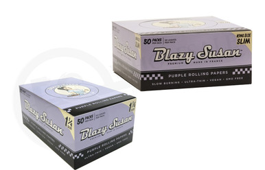 BLAZY SUSAN - PURPLE ROLLING PAPERS - 50 LEAVES PER PACK | DISPLAY OF ...