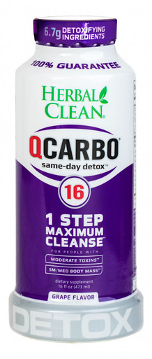HERBAL CLEAN - QCARBO SAME DAY DETOX 1 STEP MAXIMUM CLEANSE 16oz ...