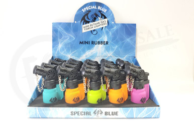 SPECIAL BLUE - MINI RUBBER TORCH LIGHTER (LT102) | DISPLAY OF 20 (MSRP ...
