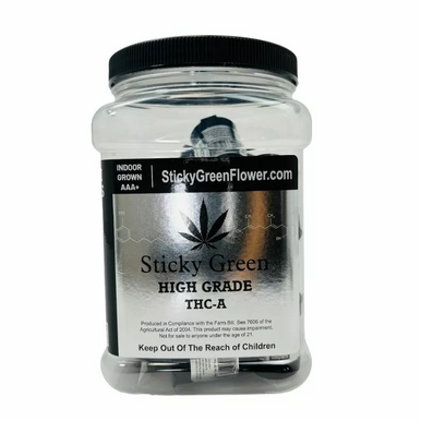 STICKY GREEN - HIGH GRADE THC-A + THC-P FLOWER 3 STRAINS 1GRAMS JAR ...