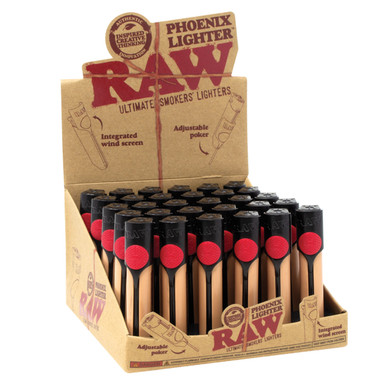 RAW® - PHOENIX CLASSIC LIGHTERS REFILLABLE with WIND BLOCKER | DISPLAY ...