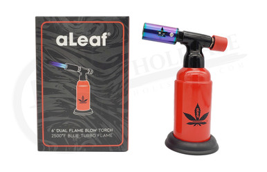6" ALEAF DUAL FLAME BLOW TORCH 2500F BLUE TRUBO FLAME (ALT102) | SINGLE ...