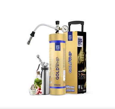 GOLD WHIP SUPER MAX GOLD EDITION N2O 4KG / 5500G / 5L TANK CHARGERS ...