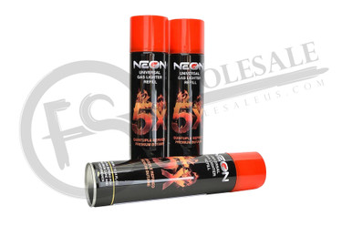 NEON BUTANE - 5X ULTRA PREMIUM REFINED UNIVERSAL REFILL LIGHTER CANS ...
