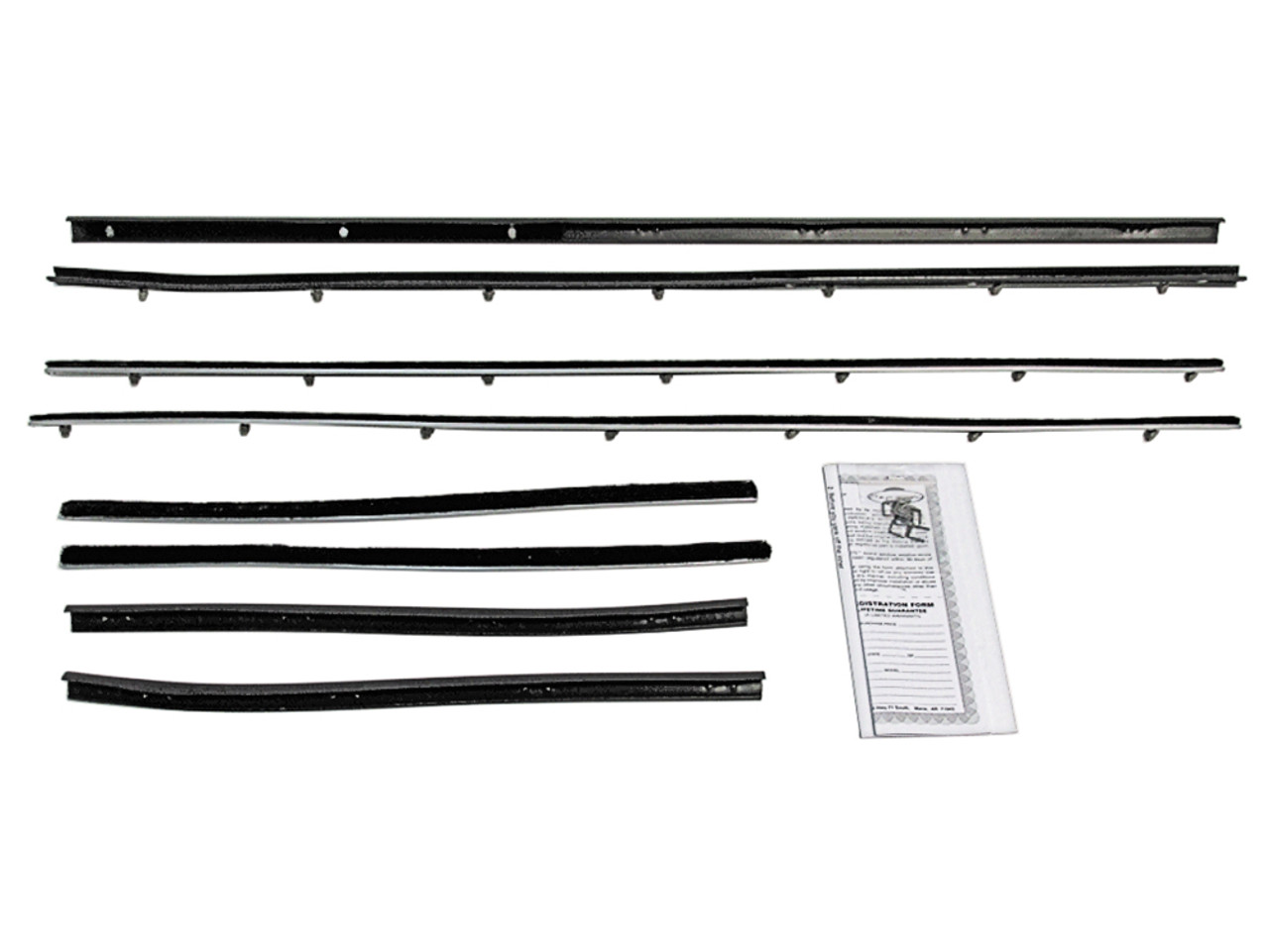 BELTLINE WEATHERSTRIP 1966-67 FORD FAIRLANE COMET CONVERTIBLE FELT FUZZIES INNER OUTER 8-PIECE ...