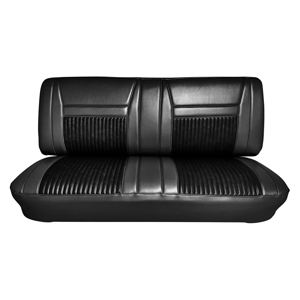 UPHOLSTERY 1972 FORD F100 XLT RANGER F250 F350 BLACK VINYL BENCH SEAT ...