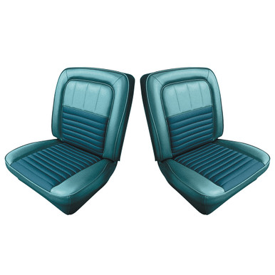 UPHOLSTERY 1967 FORD RANCHERO 500XL AQUA BUCKETS (UP67RHFT-16BK)
