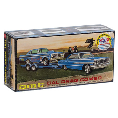 MODEL KIT 1964 GALAXIE / FALCON FUNNY CAR / TRAILER COMBO 1:25 SCALE ...