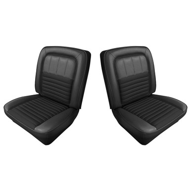 UPHOLSTERY 1967 FORD RANCHERO 500XL BLACK BUCKETS (UP67RHFT-01BK)