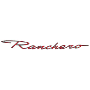 QUARTER PANEL EMBLEM 1968-69 FORD RANCHERO TRIPLE CHROME-PLATED RED ...
