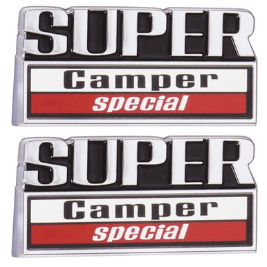 FRONT FENDER EMBLEMS - “SUPER CAMPER SPECIAL” 1973-76 FORD TRUCK F350 ...