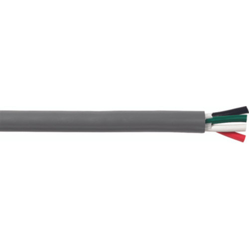 Cobra Tinned Copper Round 4-Conductor Wire 100' 12/4 AWG Gray Jacket ...
