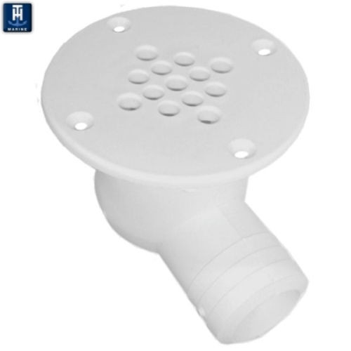 TH Marine Cockpit Scupper Drain 90 degree White CSD-92-DP