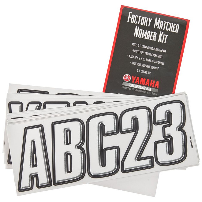 Yamaha OEM Series 800 Registration Kit - 3" Block Style Letters ...