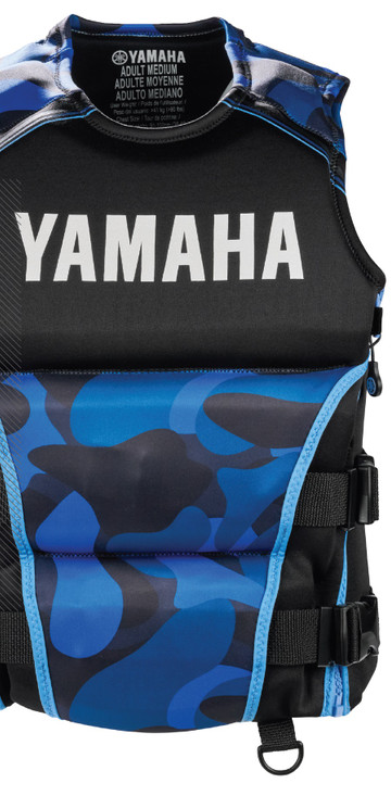 YAMAHA Neoprene Side-Entry PFD Life Vest Jacket BLACK RED BLUE Blaster ...