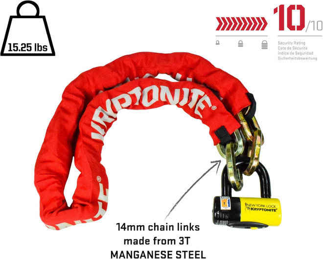 Kryptonite New York Fahgettaboudit Chain/Disc Lock