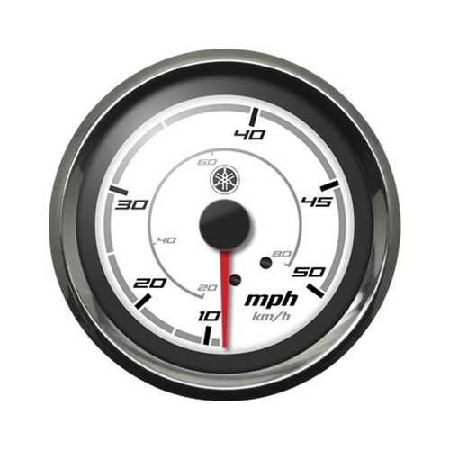 Yamaha Sport Series Analog Speedometer (0-50 MPH) White Face with ...