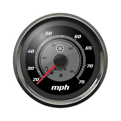 Yamaha Classic Series Analog Speedometer (0-75 MPH) Black Face with ...