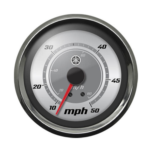 Yamaha Classic Series Analog Speedometer (0-50 MPH) Silver Face with ...