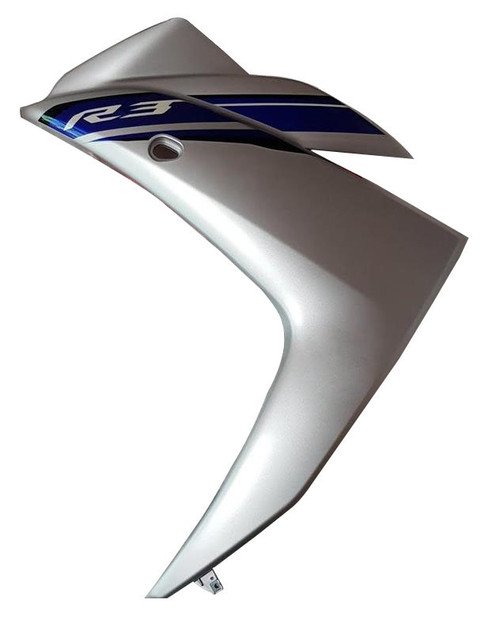 YAMAHA YZF R3 YZFR3 RH RIGHT Side Middle Cowling Blue Silver 1WD-XF83M ...