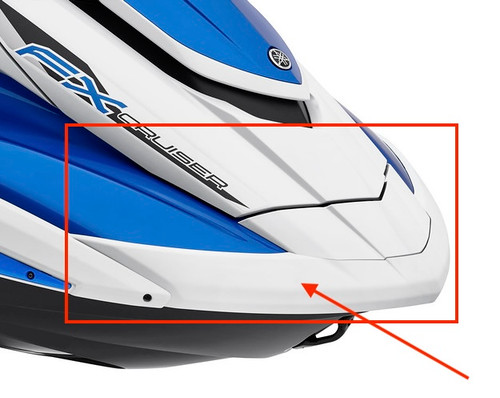 YAMAHA Front Bumper WHITE Gunwale Bow 2019+ FX Cruiser SVHO FX-HO FX ...