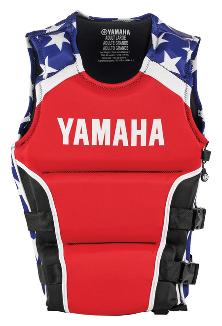 YAMAHA Neoprene Side-Entry PFD Life Vest Jacket BLACK RED BLUE Blaster ...
